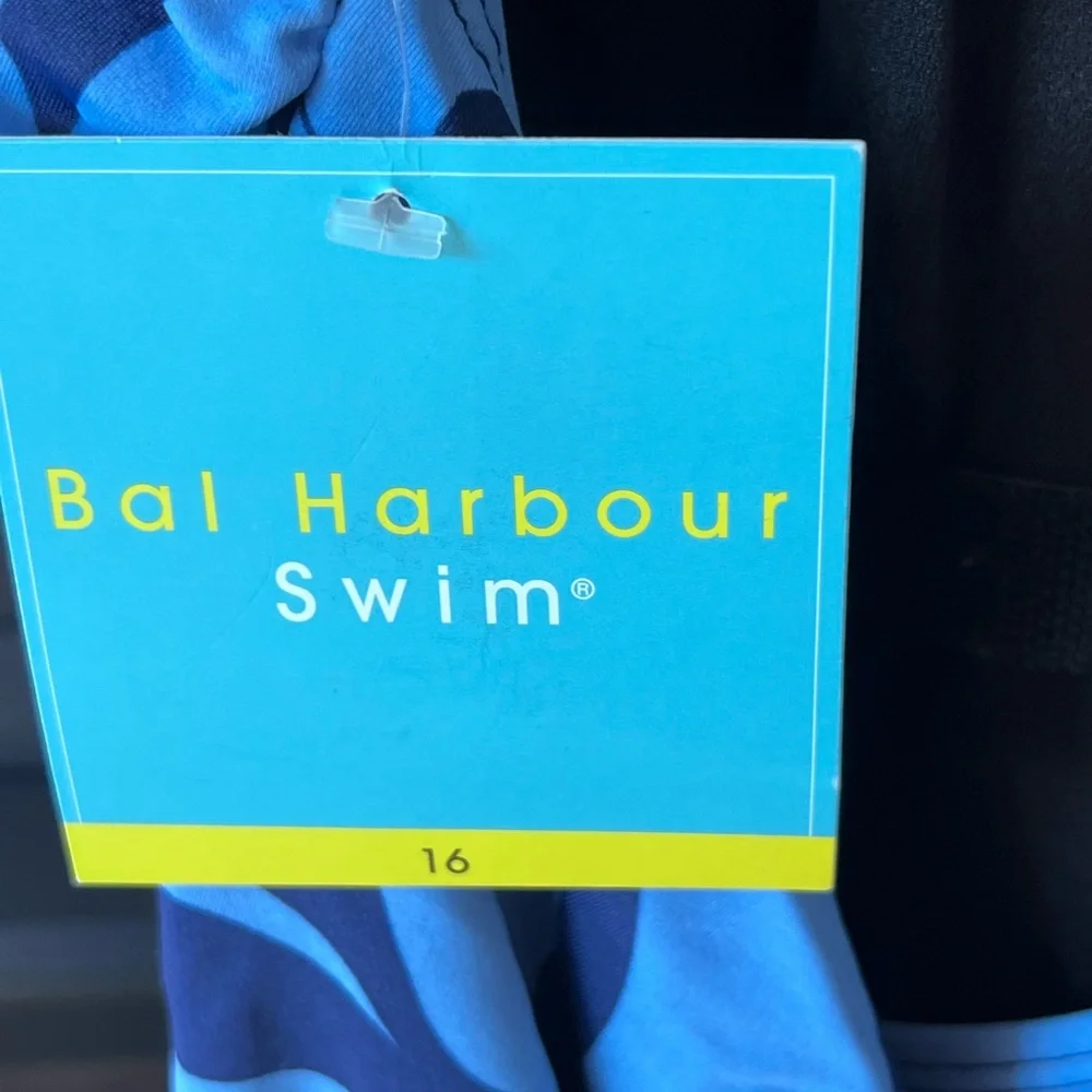 Bal Harbour | Swim | Bal Harbor Size 6 Faux Wrap Halter One Piece Blue ...